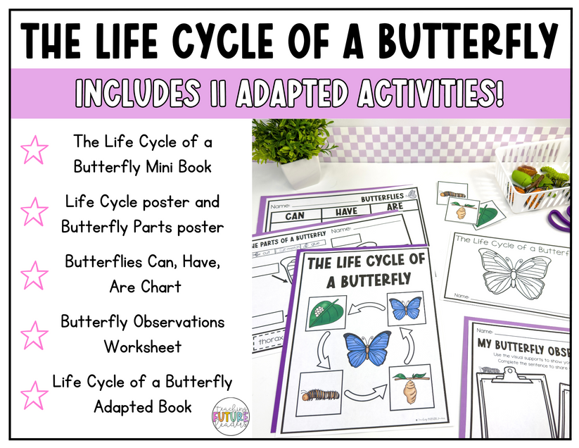 The Life Cycle of a Butterfly Adapted Unit – Teaching Future Leaders LLC