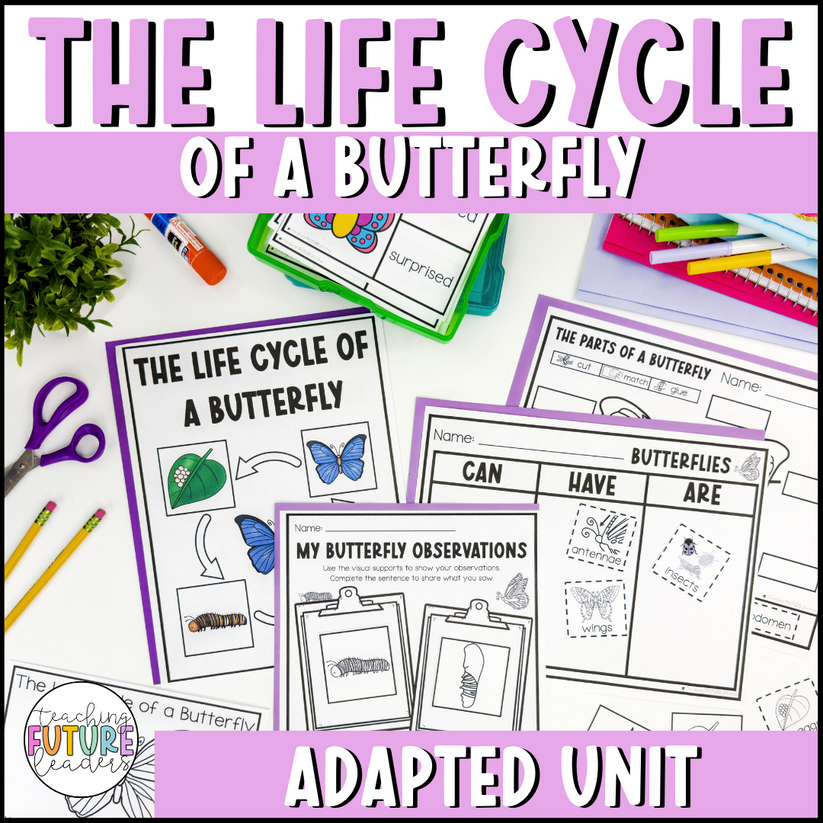The Life Cycle of a Butterfly Adapted Unit – Teaching Future Leaders LLC
